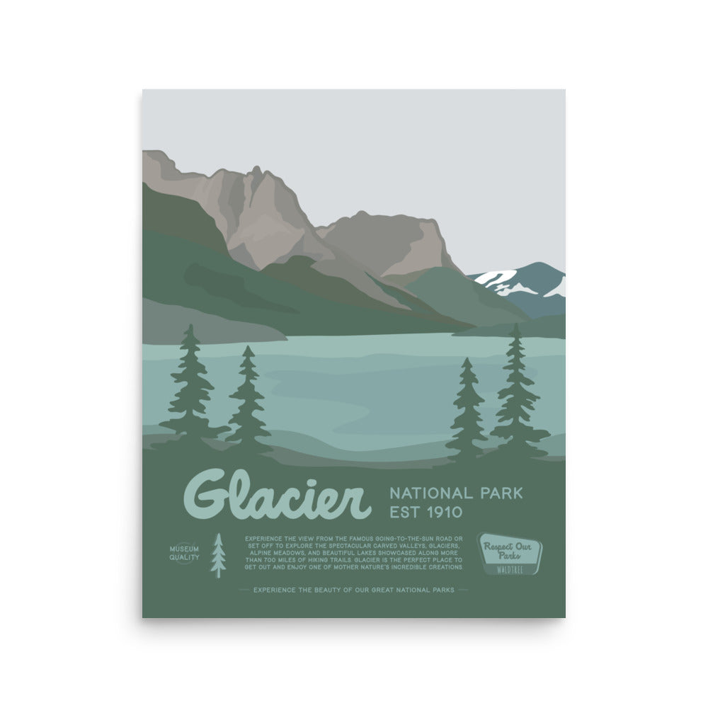 Glacier National Park Poster – Wildtree